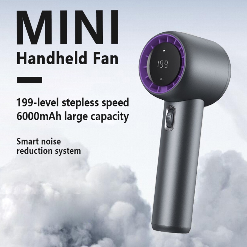 Samsung 6000mAh Mini Turbo Handheld Fan Rechargeable Portable Bladeless ...