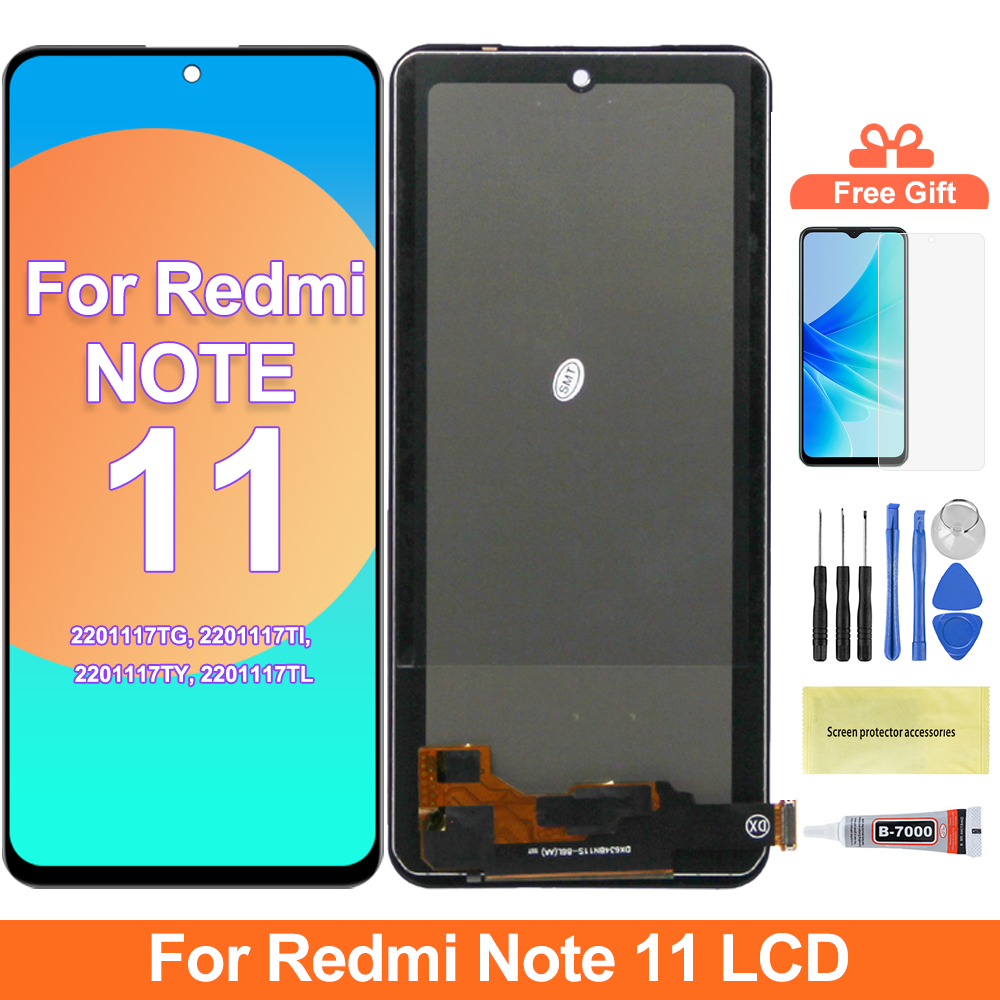 LCD with Frame For Xiaomi Redmi Note 11 2201117TG LCD Touch Screen Display Replacement Digitizer ...