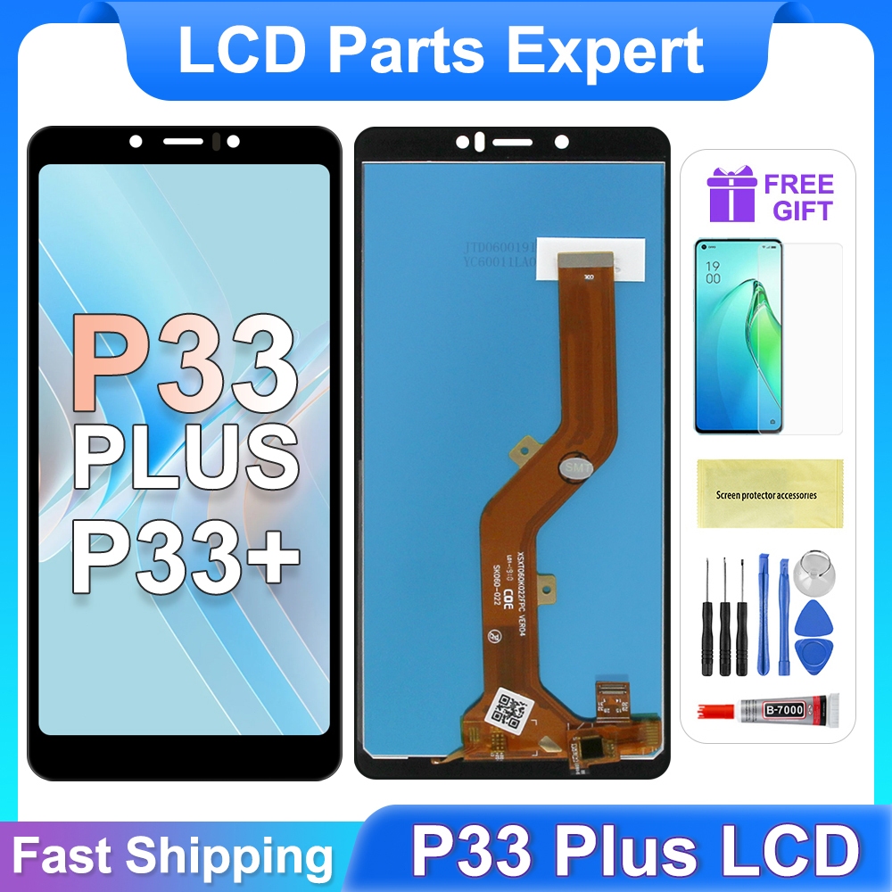 LCD with Frame For Itel P33+ P33 Plus LCD Display Touch Screen ...