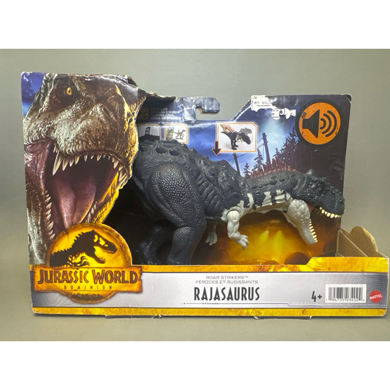 Jurassic World Dominion Rajasaurus roar strikers dinosaur action figure ...