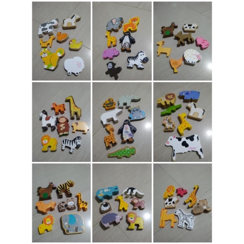 Wooden Animals Preloved from UK Box | Shopee Philippines