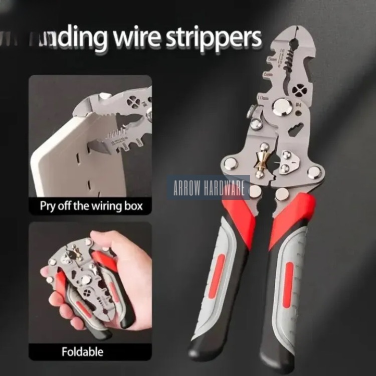 Crimping Foldable Wire Stripper Adjustable Clamping Crimper Cable ...