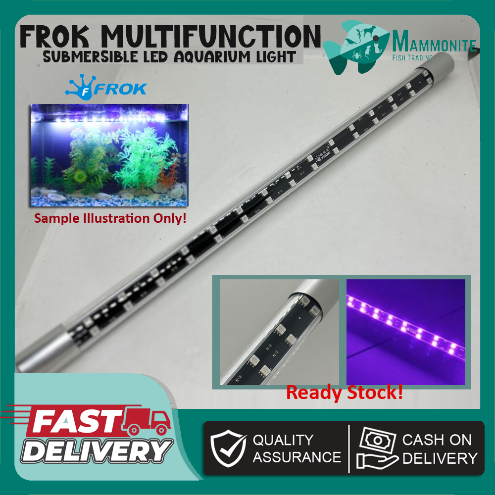 FROK Submersible LED Multi-function Aquarium Light Long Battery Life ...