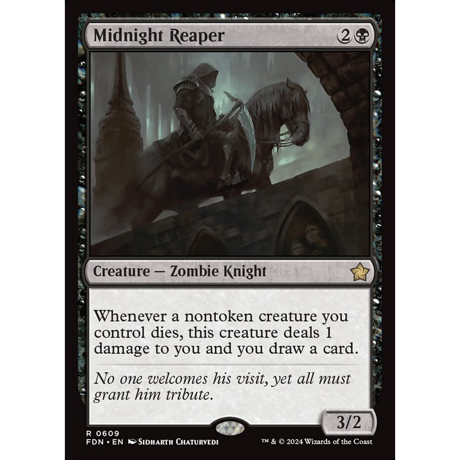 MTG Singles: Midnight Reaper NM Black FDN Foundations | Shopee Philippines