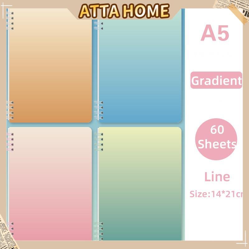 60Sheets A5 INS Gradient Spring Notebook Student Office Notepad Stationery 1PCS Random | Shopee ...