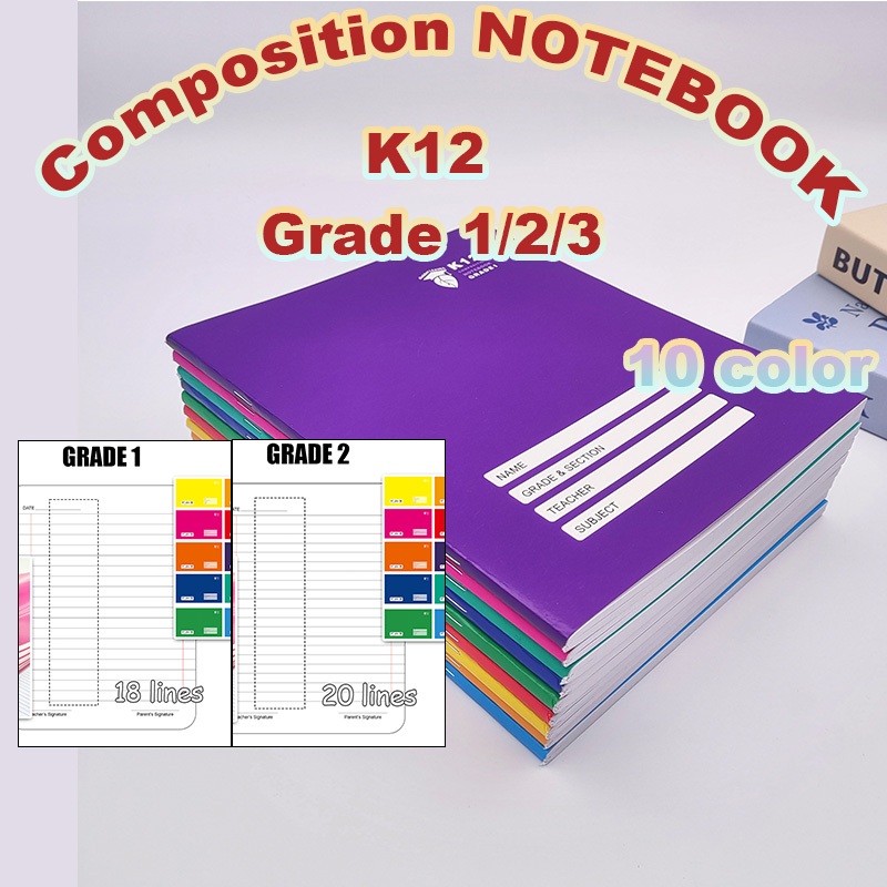 ZOFDA K12 Writing/Composition Bigger Size Notebook Grade Aesthetic Film ...