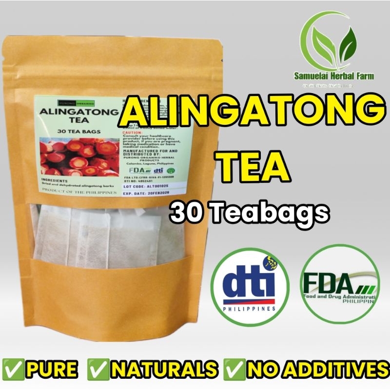 RED ALINGATONG TEA 30 PCS TEABAGS/FDA REGISTERED/ALL NATURALS | Shopee ...