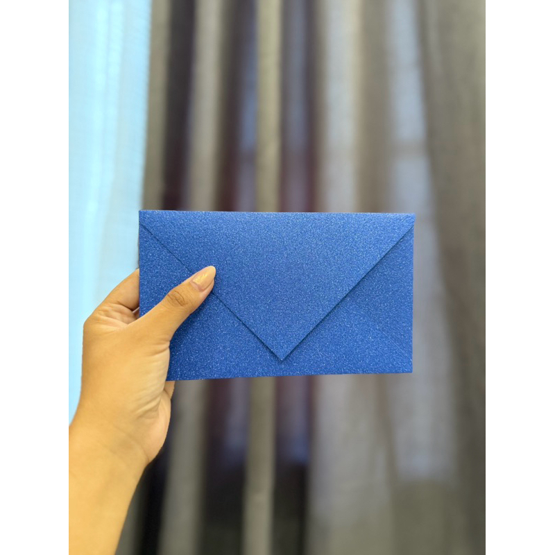 4R Glittery Blue Baronial Envelope 250 gsm for Invitation, Wedding ...