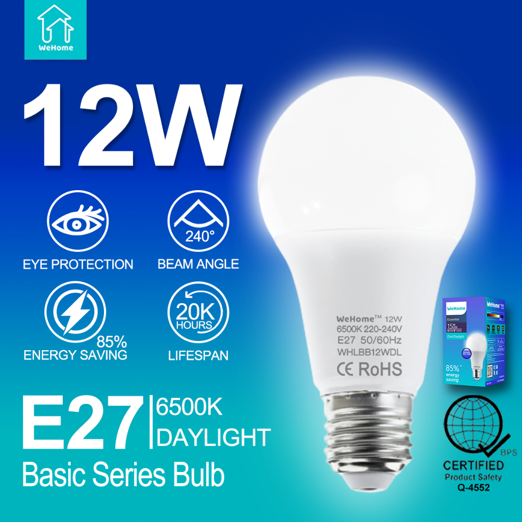 WeHome E27 LED Bulb Light Daylight Led Light Bulbs A-Bubble 12W High ...