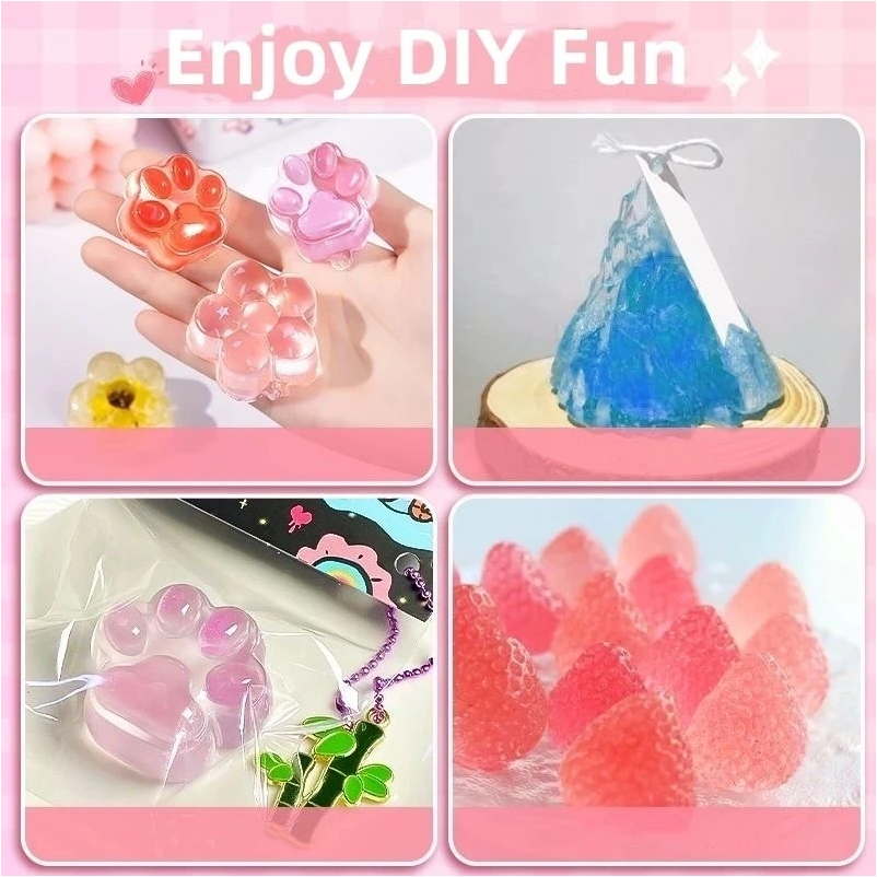 DIY jelly wax kit soft toys jelly set for kids cat knead handmade jelly ...