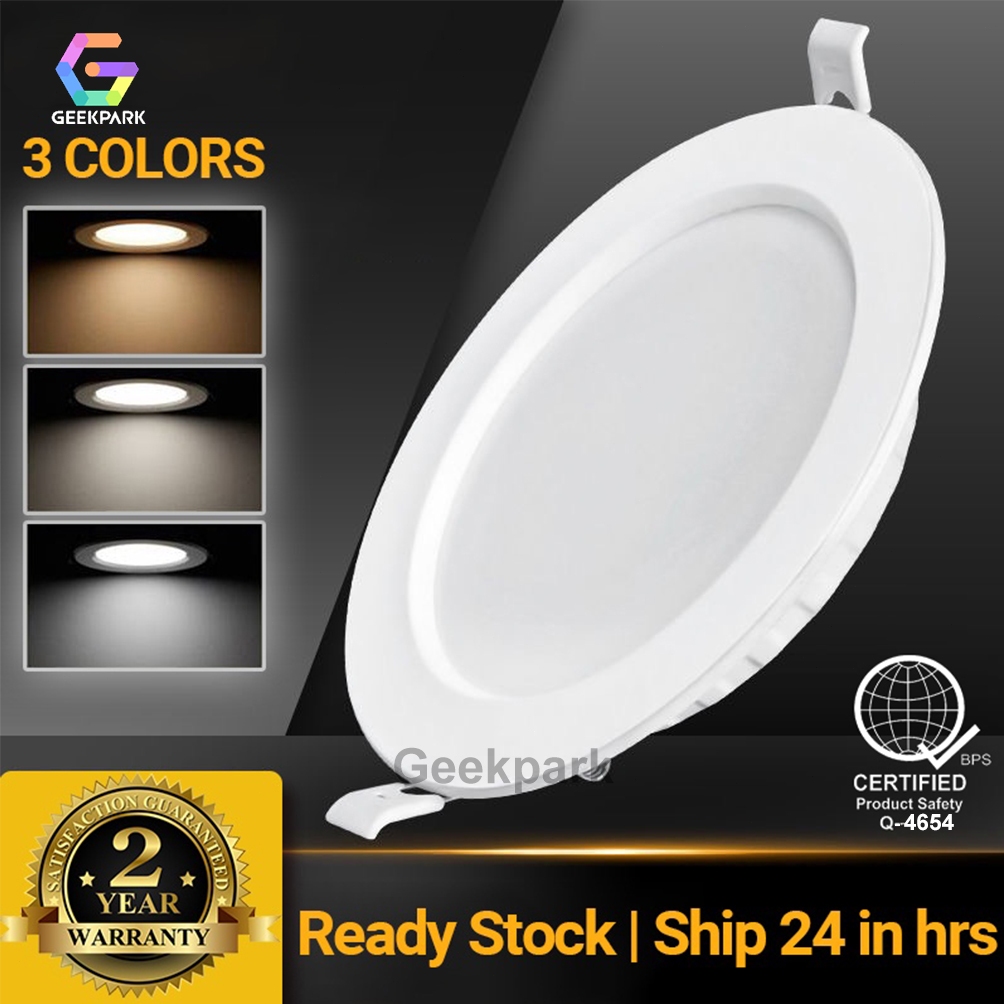 Geekpark Pin Light Downlights for Ceiling Tri Colors 5W 9W 12W 18W LED ...