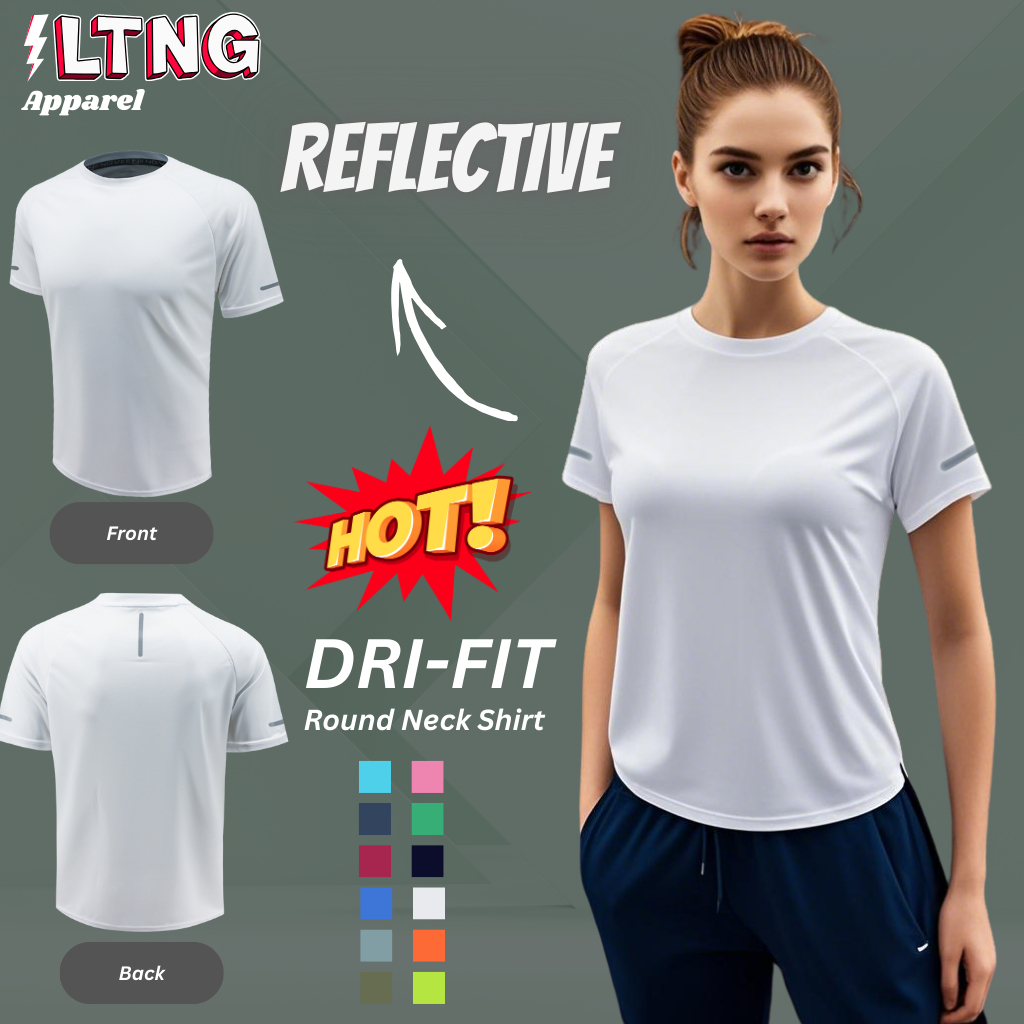 Plain Tshirt Active Wear Dri Fit White Shirt Jogging Shirt for Women ...