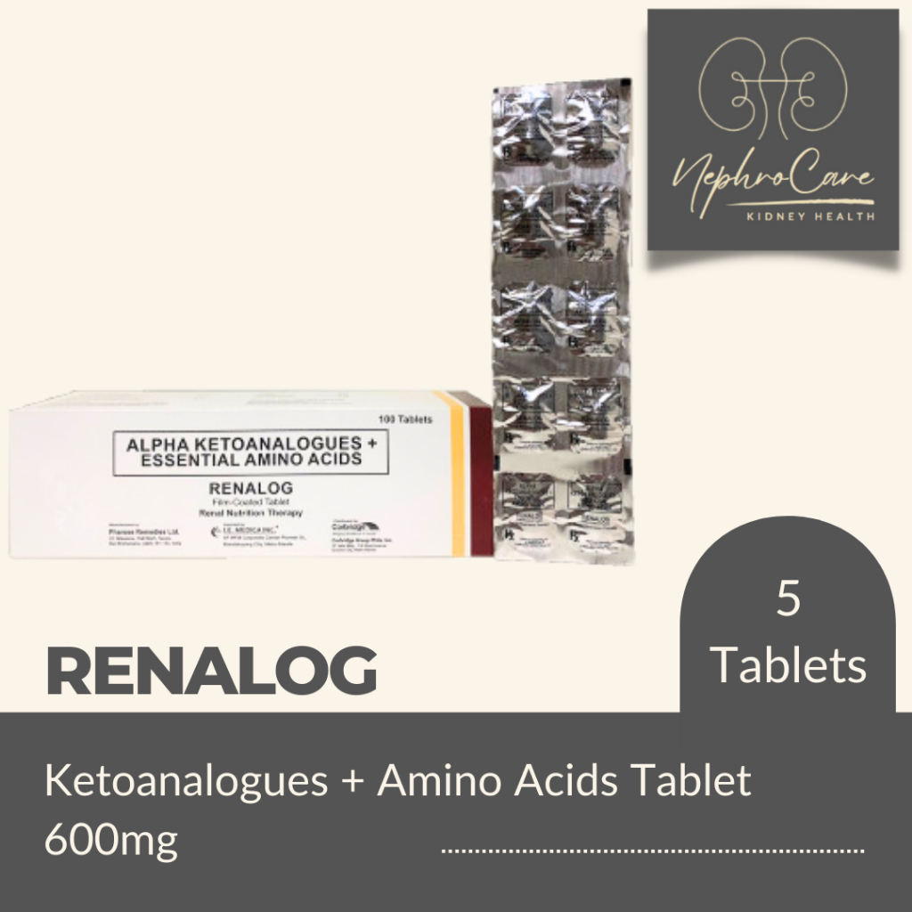 Renalog Ketoanalogues + Amino Acids 600mg Tablet For Humns & Pets l 1 & 5 Tabs | Shopee Philippines