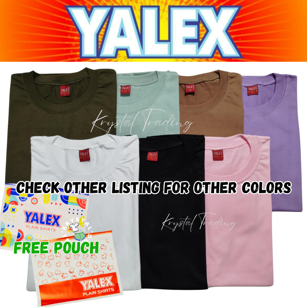 Yalex Round Neck Red Label Tshirt Plain Shirt Yalex Gold | Shopee ...