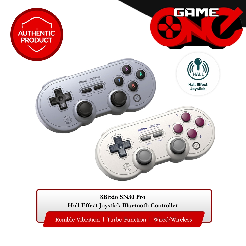 8BitDo SN30 Pro Hall Effect Joystick Bluetooth Controller for Switch, PC, macOS, Android, Steam ...