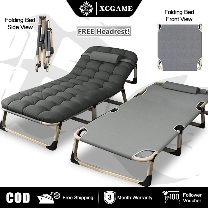 Single folding bed Adjustable handrail household single bed Portable ...