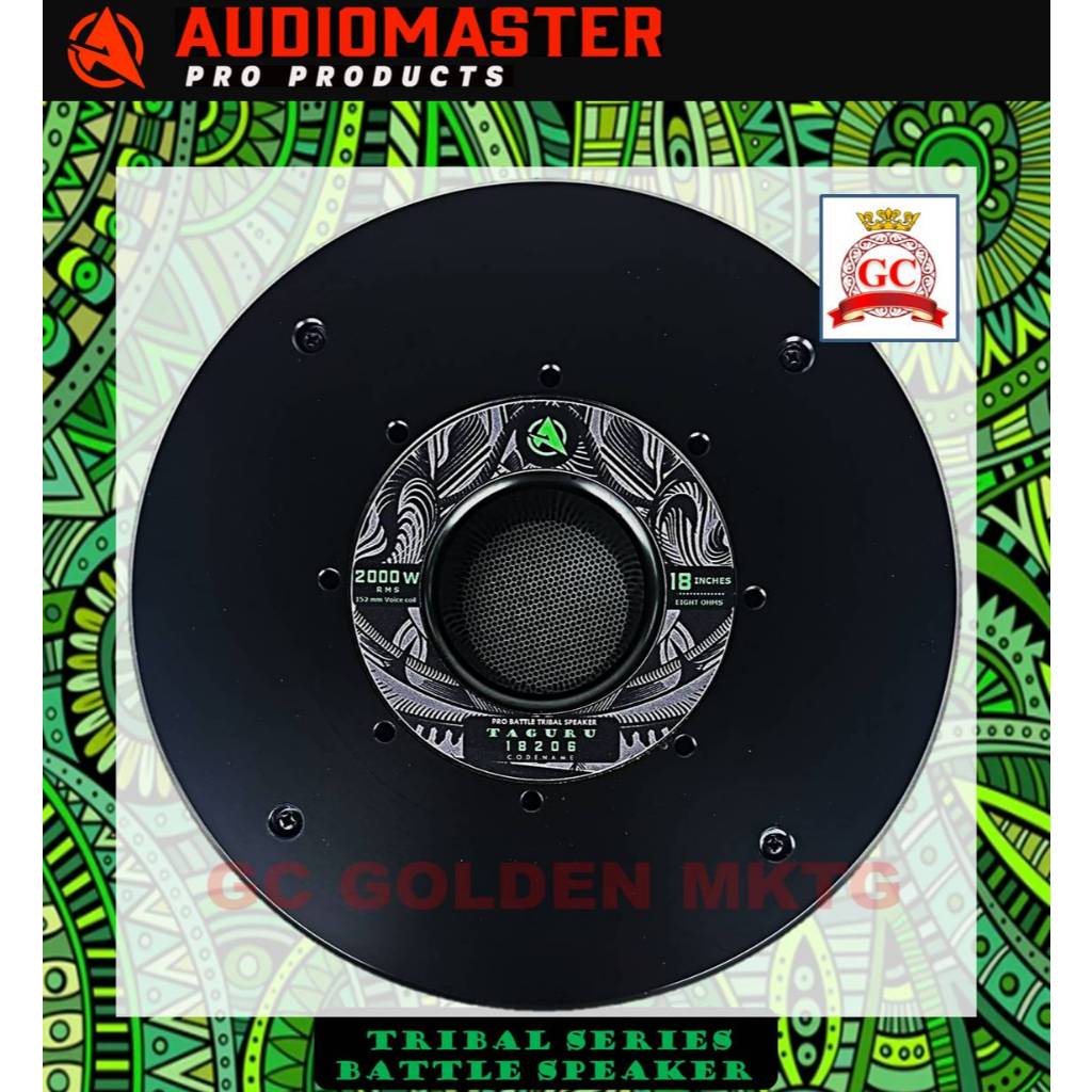 Audiomaster Pro Battle Speaker Tribal Series Taguru 18206 / T18206 2000watts RMS 18 inches ...