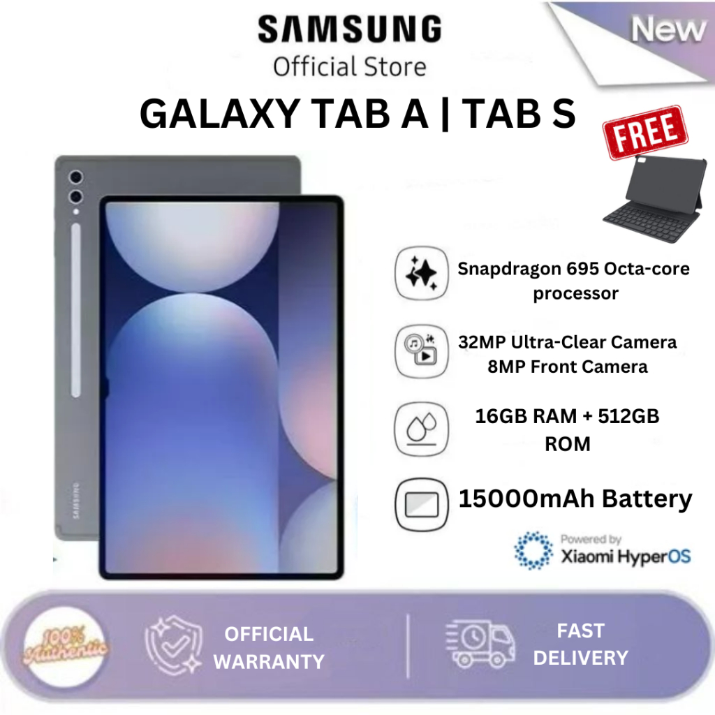 Galaxy Tab A/Tab S Tablet 16GB RAM+512GB ROM 4K Full Screen Wifi 4G ...