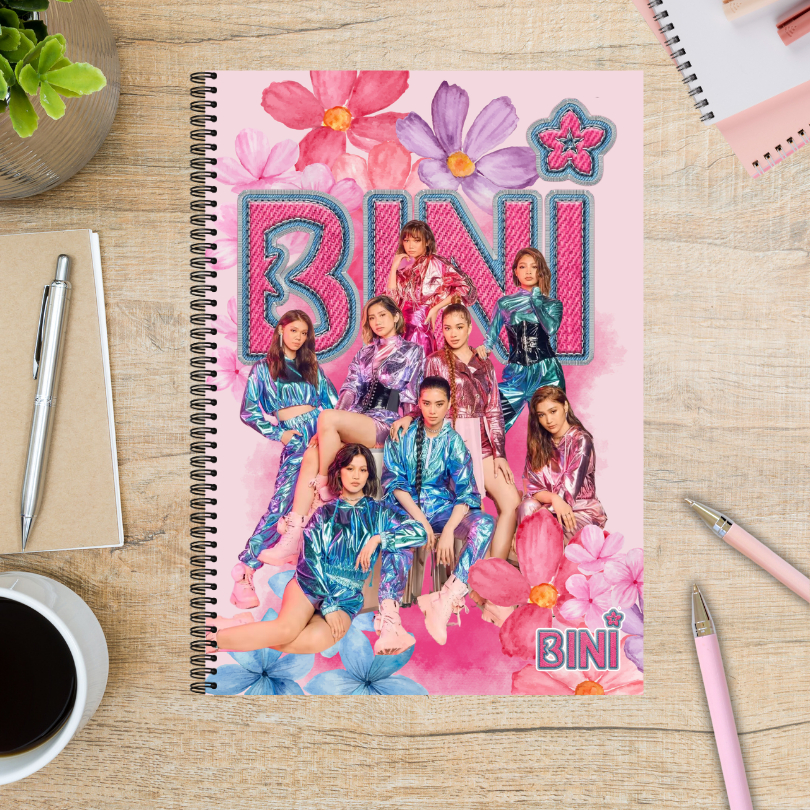 BINI PINK Notebooks Writing and Composition, Spring and Staple-Bound A5 ...