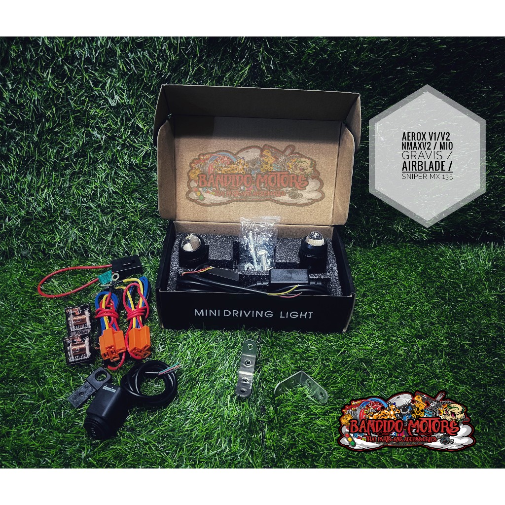 MINI DRIVING LIGHTS SET WITH AEROX V2 / MIO GRAVIS / AIRBLADE ...