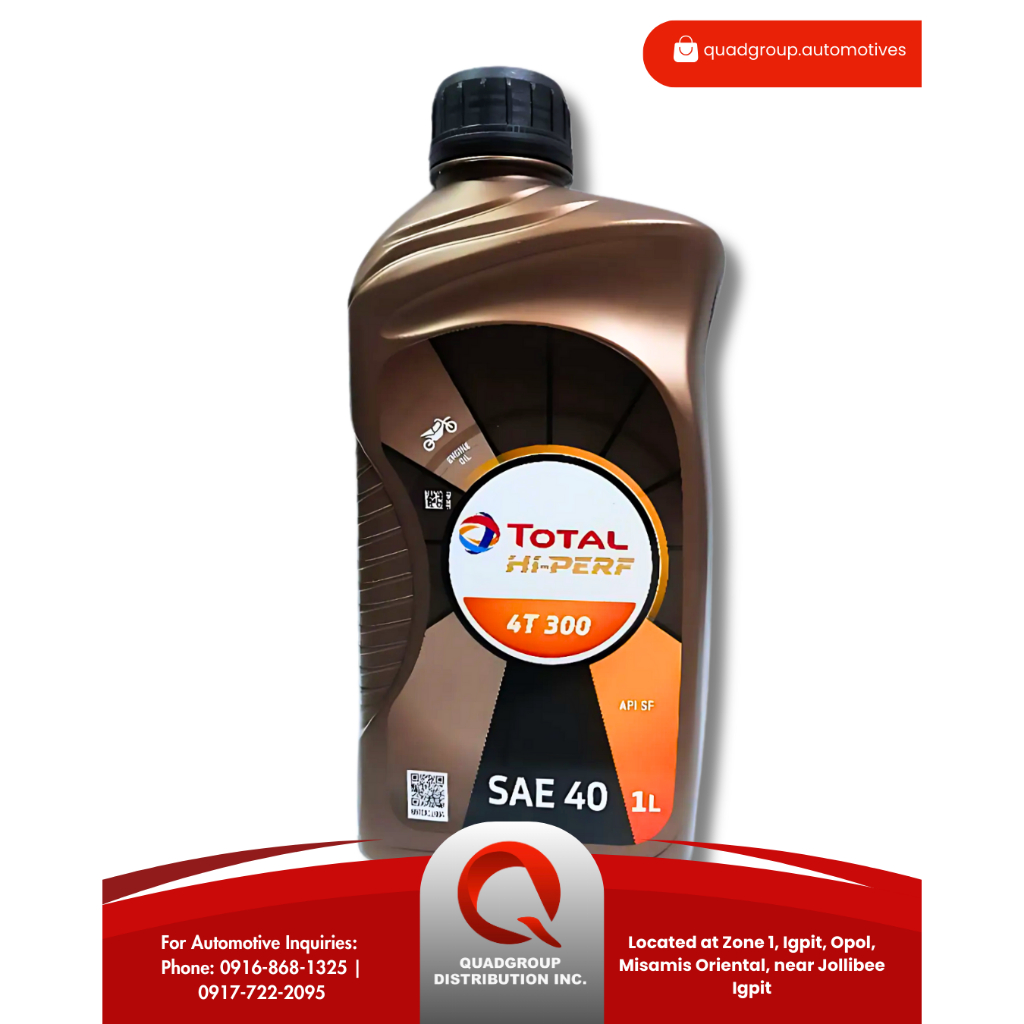 TOTAL HI PERF 4T 300 SAE 40- 1 LTR | Shopee Philippines