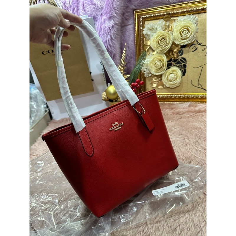 ORIG & IMPORTED CCH Small City Tote Bag Red & Brown | Shopee Philippines