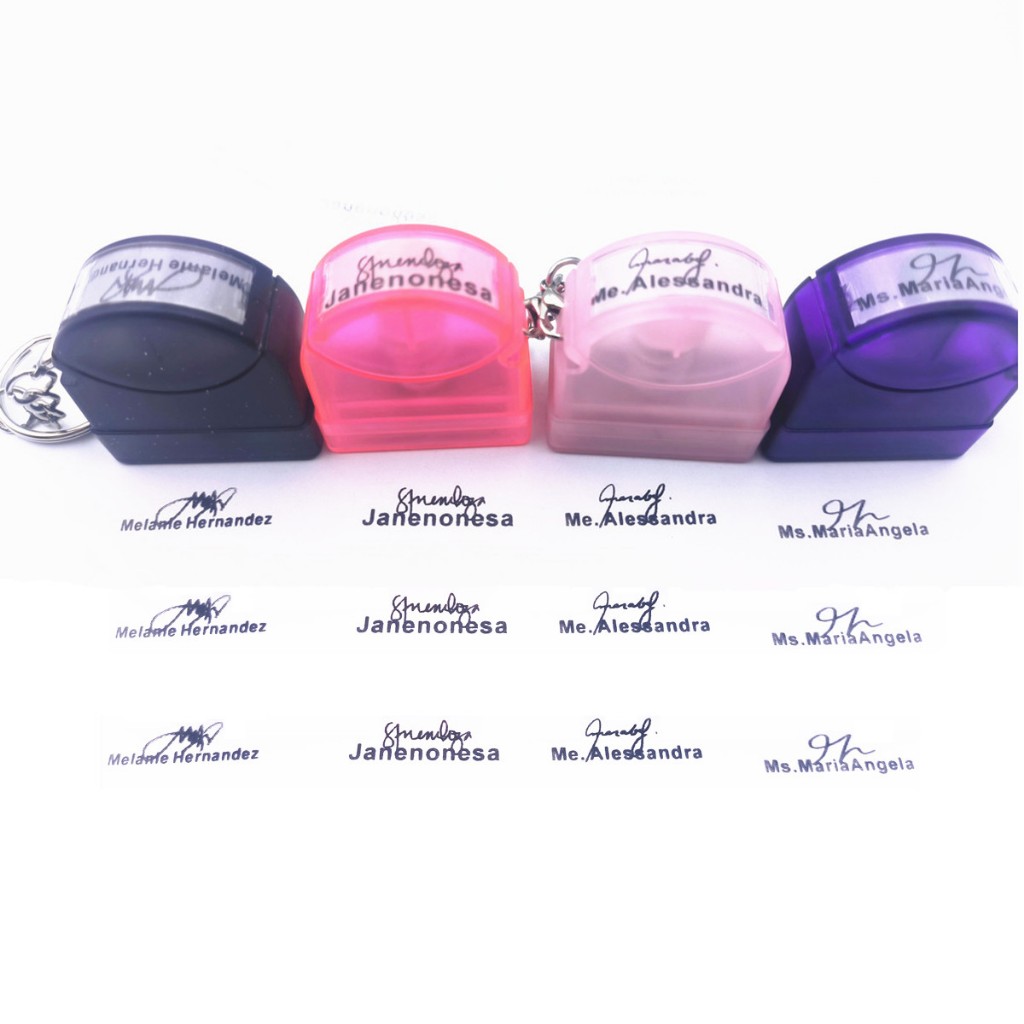 10*28mm Custom Customized Name Ink Stamp Signature Personalized Stamp ...