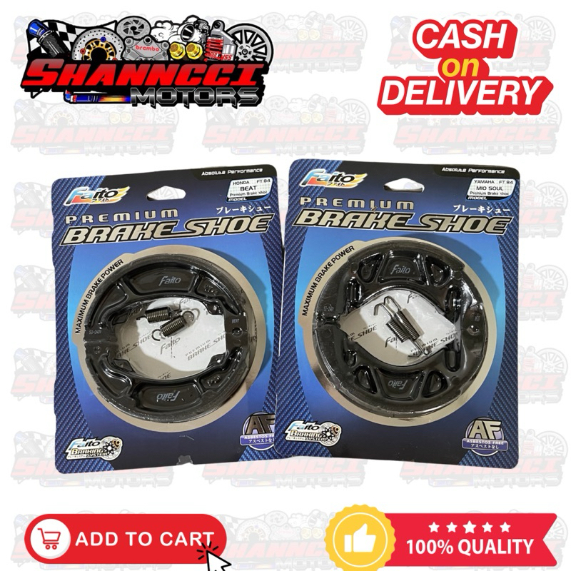 FAITO BRAKE SHOE MIO SPORTY/AMORE/AEROX/CLICK/BEAT | Shopee Philippines