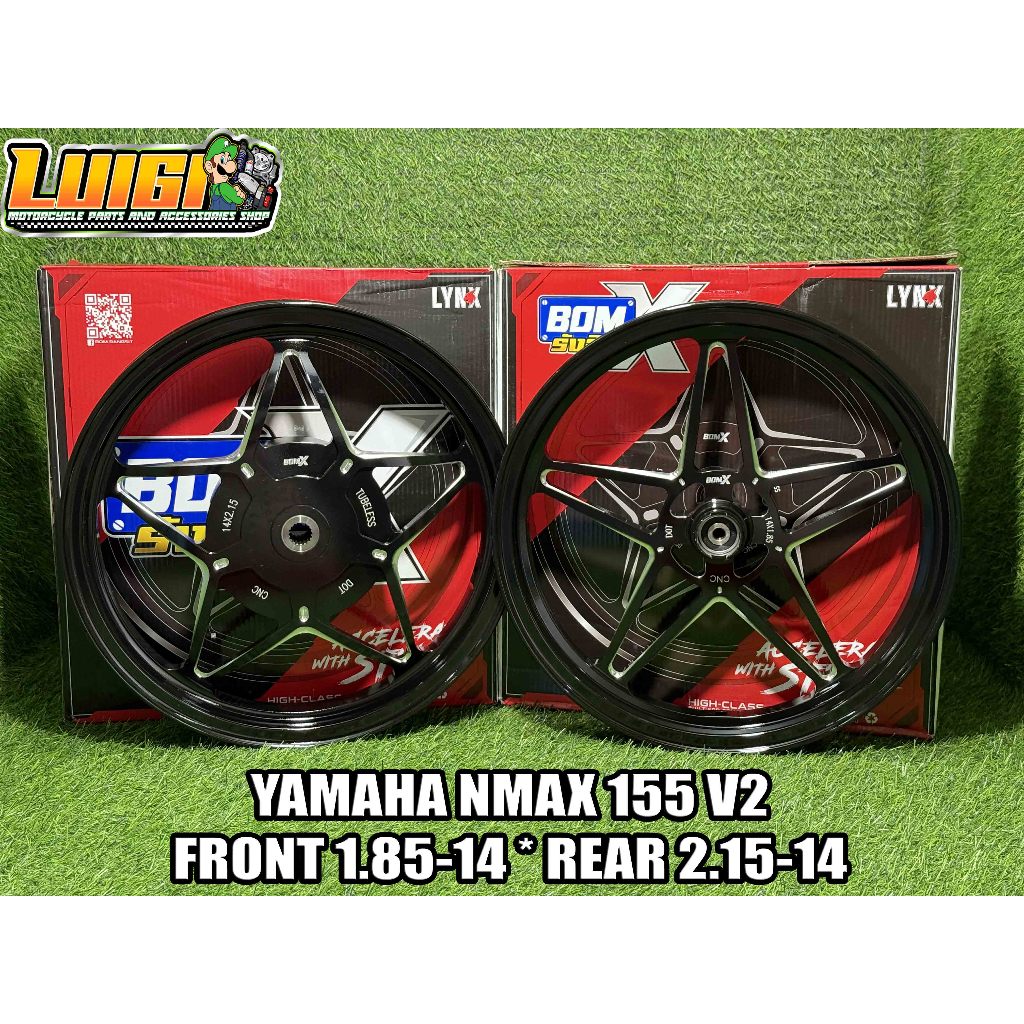 BOM RANGSIT CNC MAGS LYNX (STAR) 14s 5 SPOKES YAMAHA NMAX 155 V2 (100% ...
