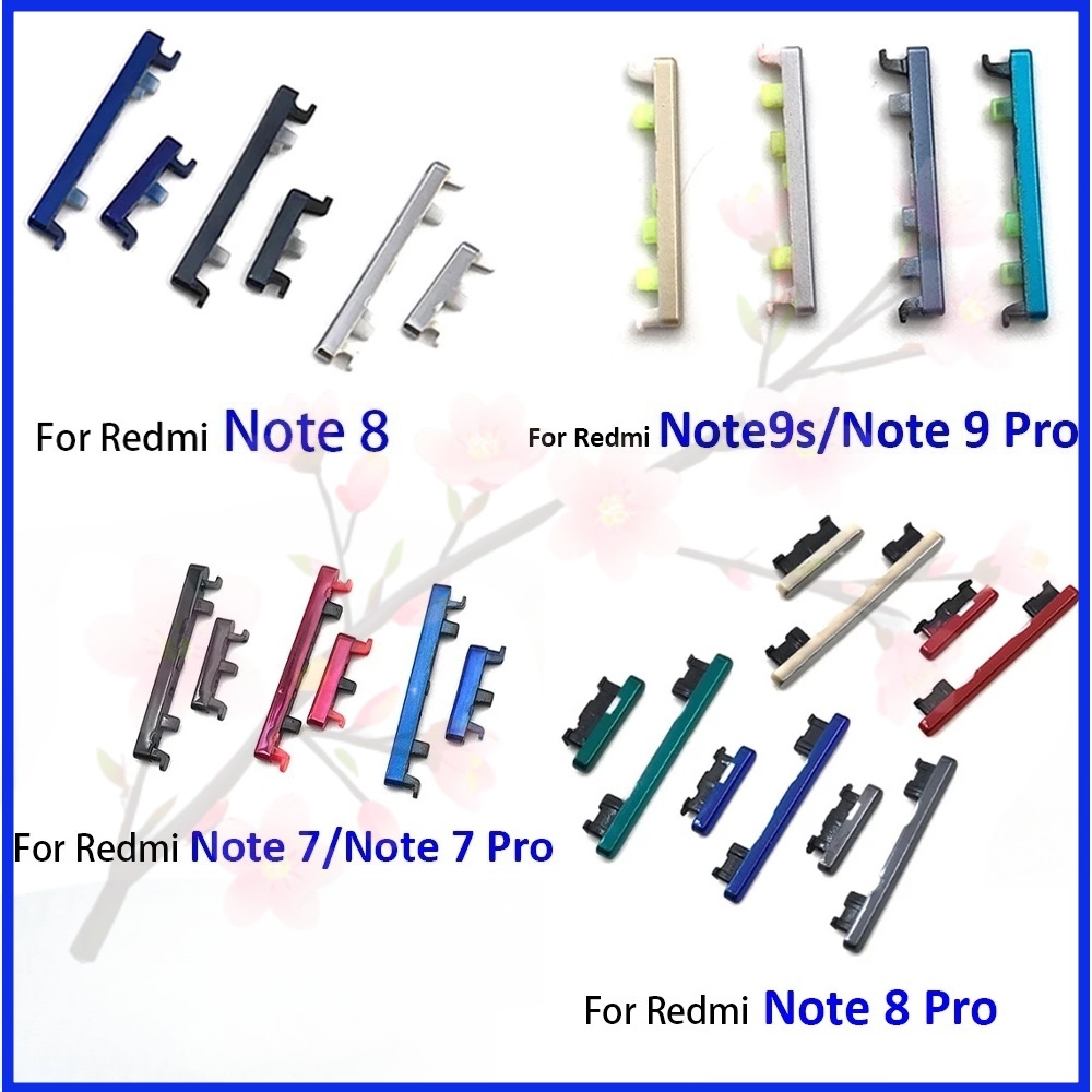 Power Button + Volume Side Button For Xiaomi Redmi Note 8 9 Pro 9S Note ...