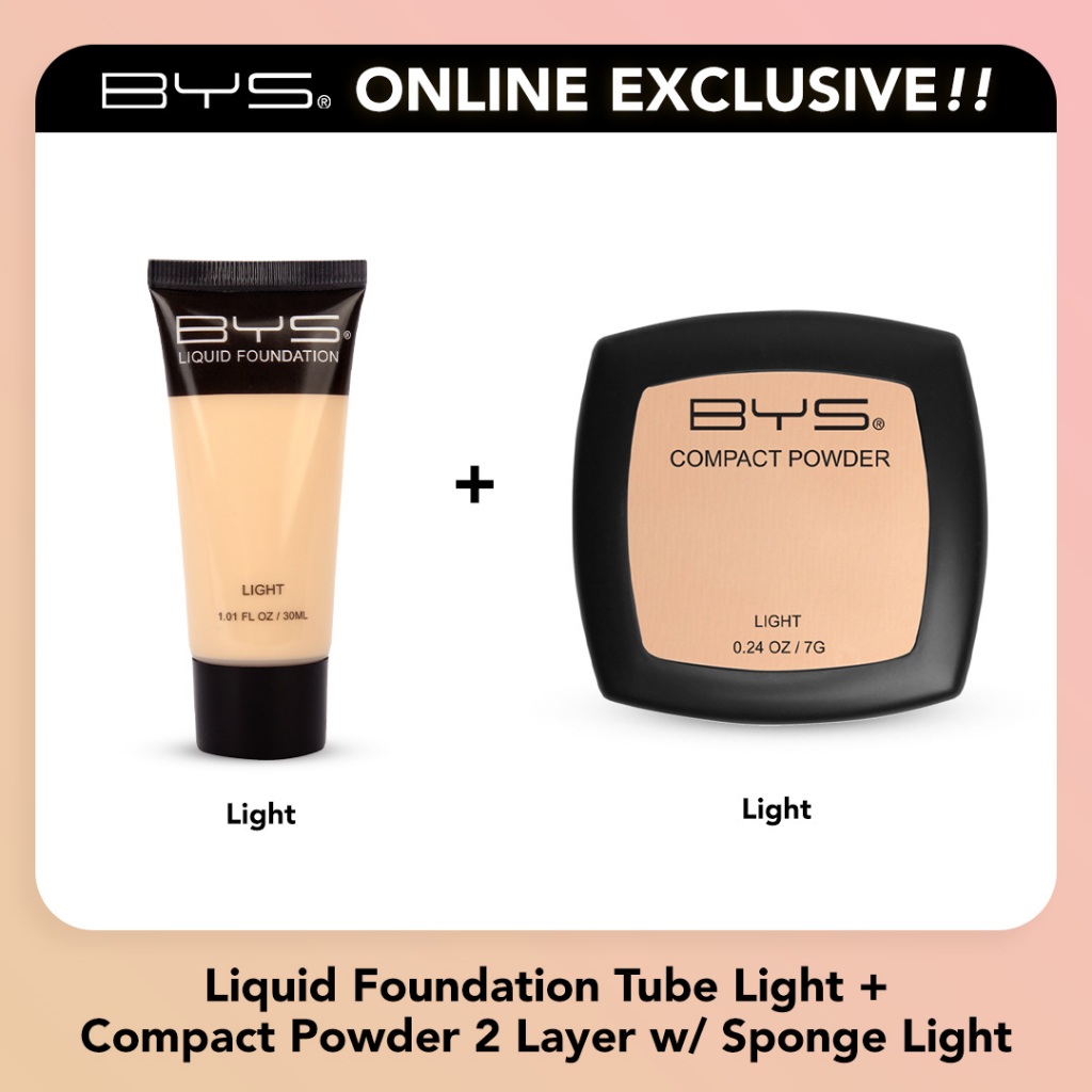 BYS Online Exclusive - Liquid Foundation Tube Light + Compact Powder 2 ...