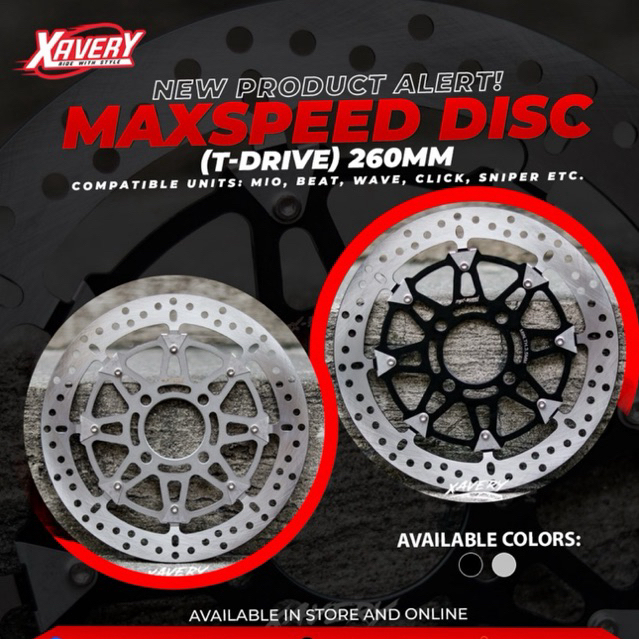 Maxspeed T-Drive Disc for Mio, Click, M3 etc. (4 Holes and 3 Holes ...