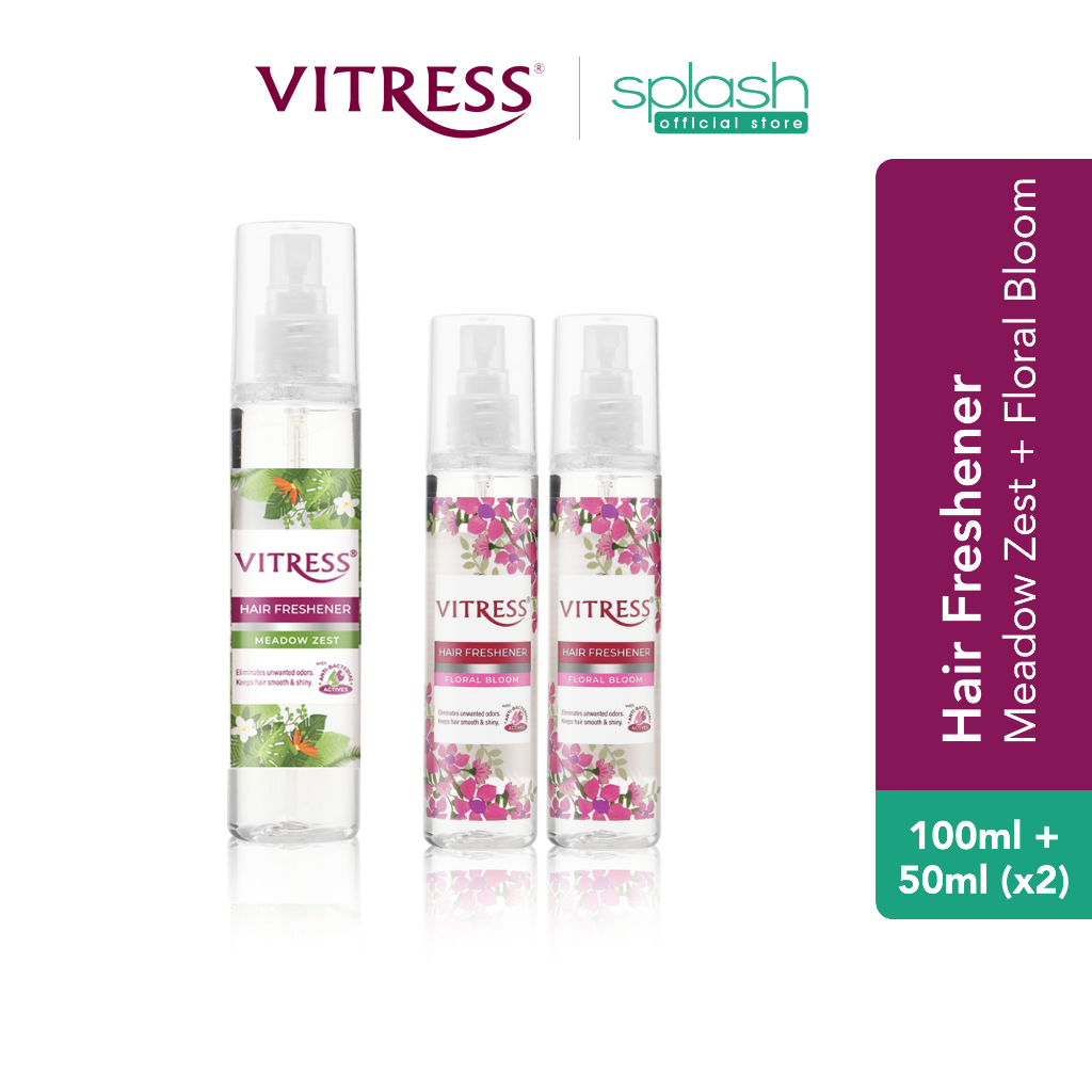 Vitress Hair Freshener Meadow Zest 100ml + 2pcs Floral Bloom 50ml ...