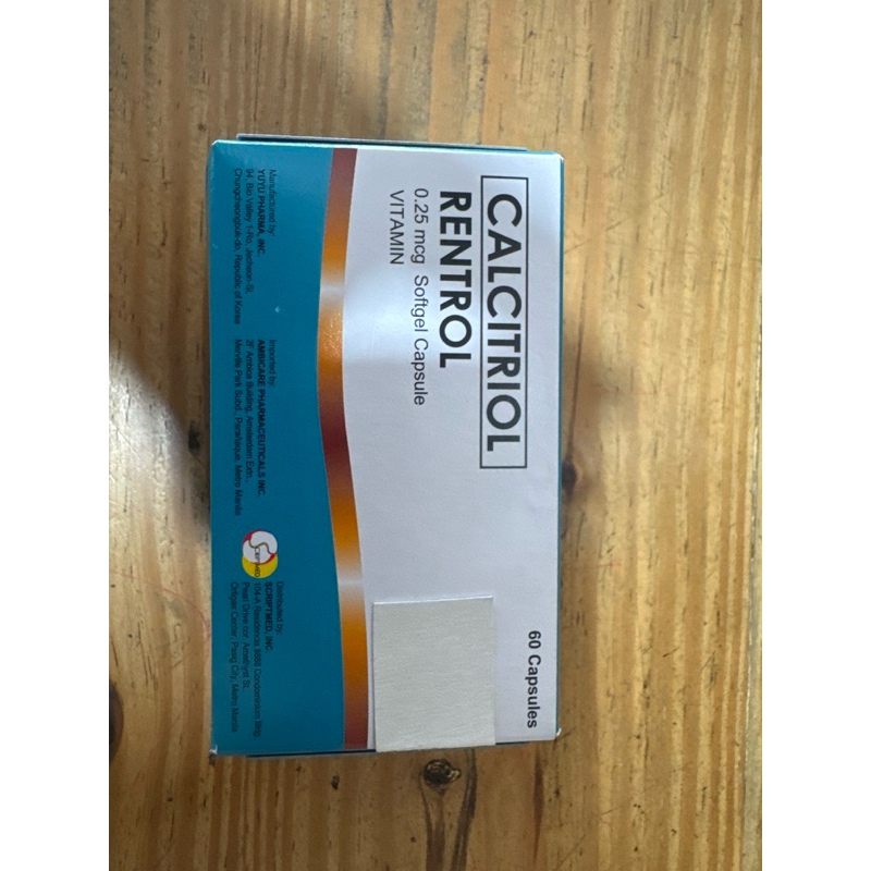 Calcitriol ( Renatrol) 0.25mcg sofgel capsule Vitamin 60 capsules ...