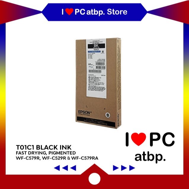 Epson T01C DURABrite Ultra Pigment Inks for WF-C529R/WF-579R | Shopee ...