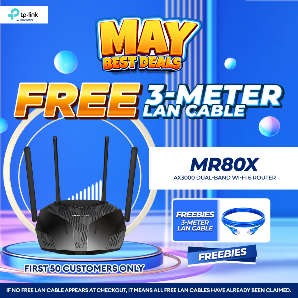 TP-Link Mercusys MR80X AX3000 Dual-Band Wi-Fi 6 Router | Shopee Philippines