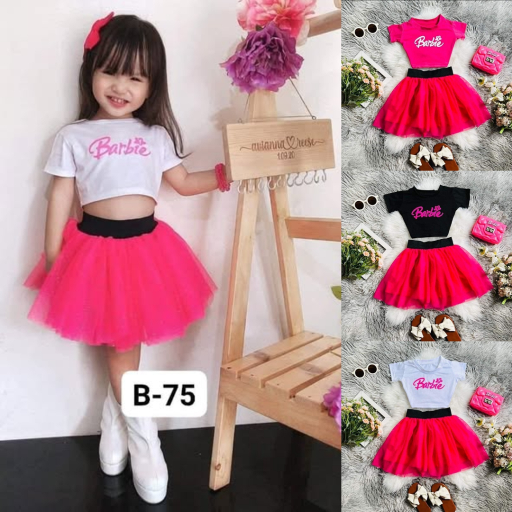 FABULOUS_ TUTU BARBIE TERNO FOR KIDS /1-7 yrs old | Shopee Philippines