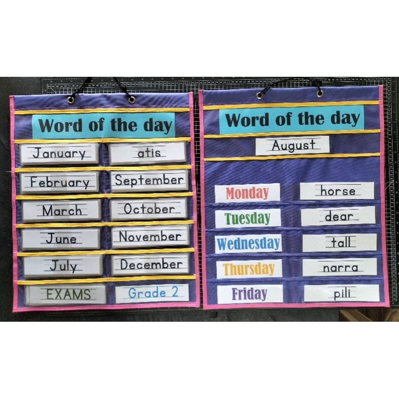 A word a day chart. Grade 2. 2 medium charts sizes 21 inches by 18 ...