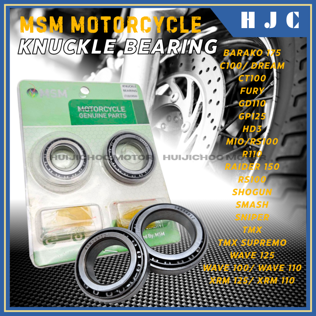 MSM motorcycle knuckle bearing for mio/barako/raider/smash/sniper/wave ...