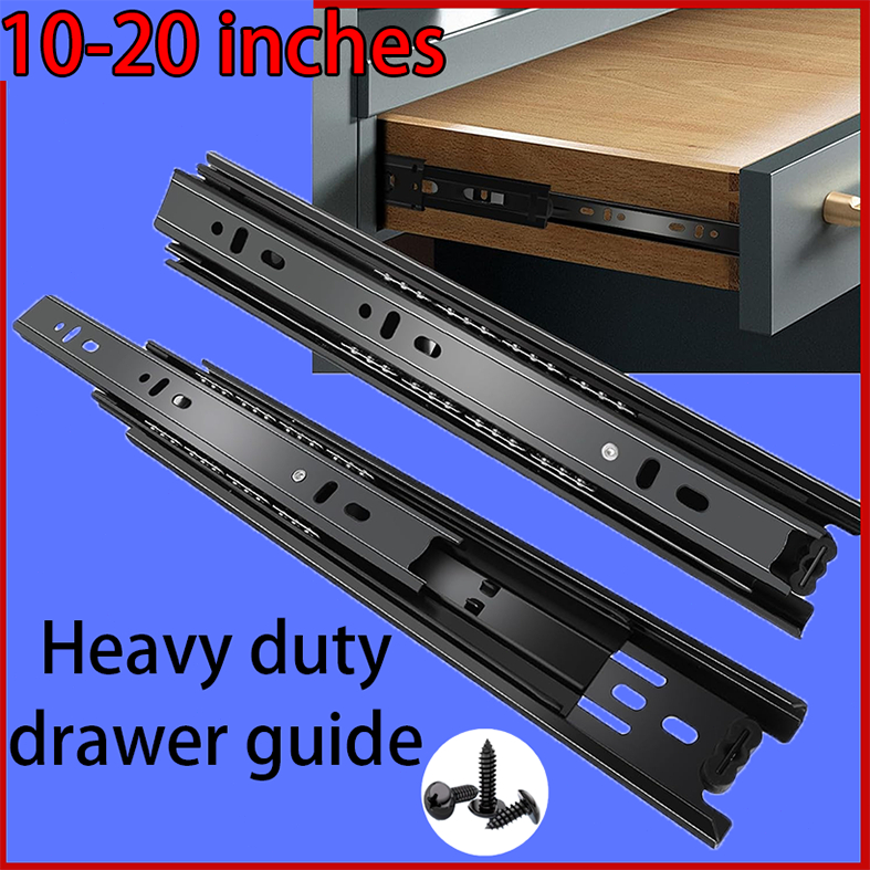 （Pair w screws）Drawer Guide Heavy Duty Drawer Slide Drawer Full ...