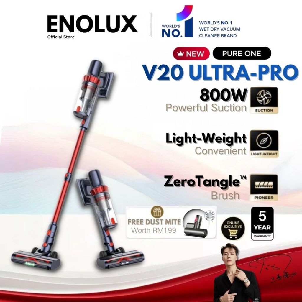 ENOLUX V20 ULTRA Cordless Vacuum Cleaner FREE dust mite Handheld Vacuum ...