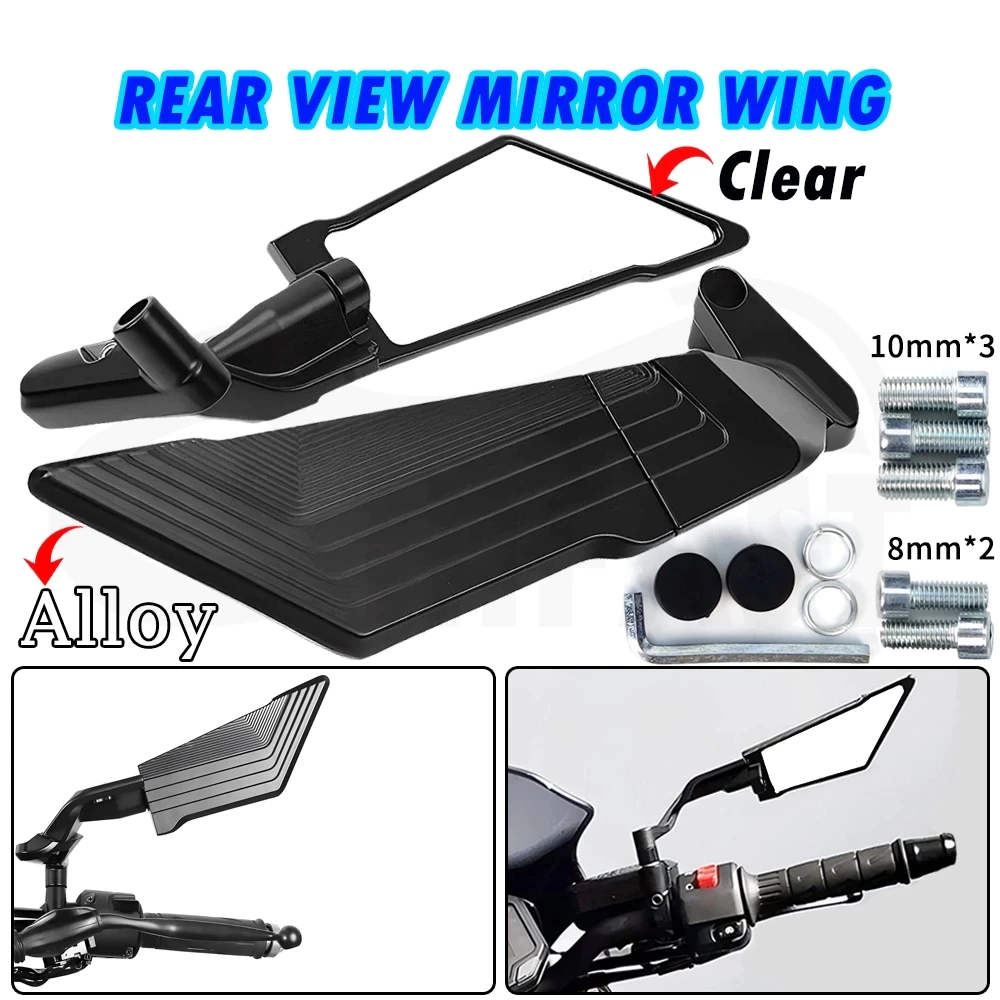 2025 Side Mirror Horus Winglet Full Alloy 28cm Large Adjustable Mirror ...