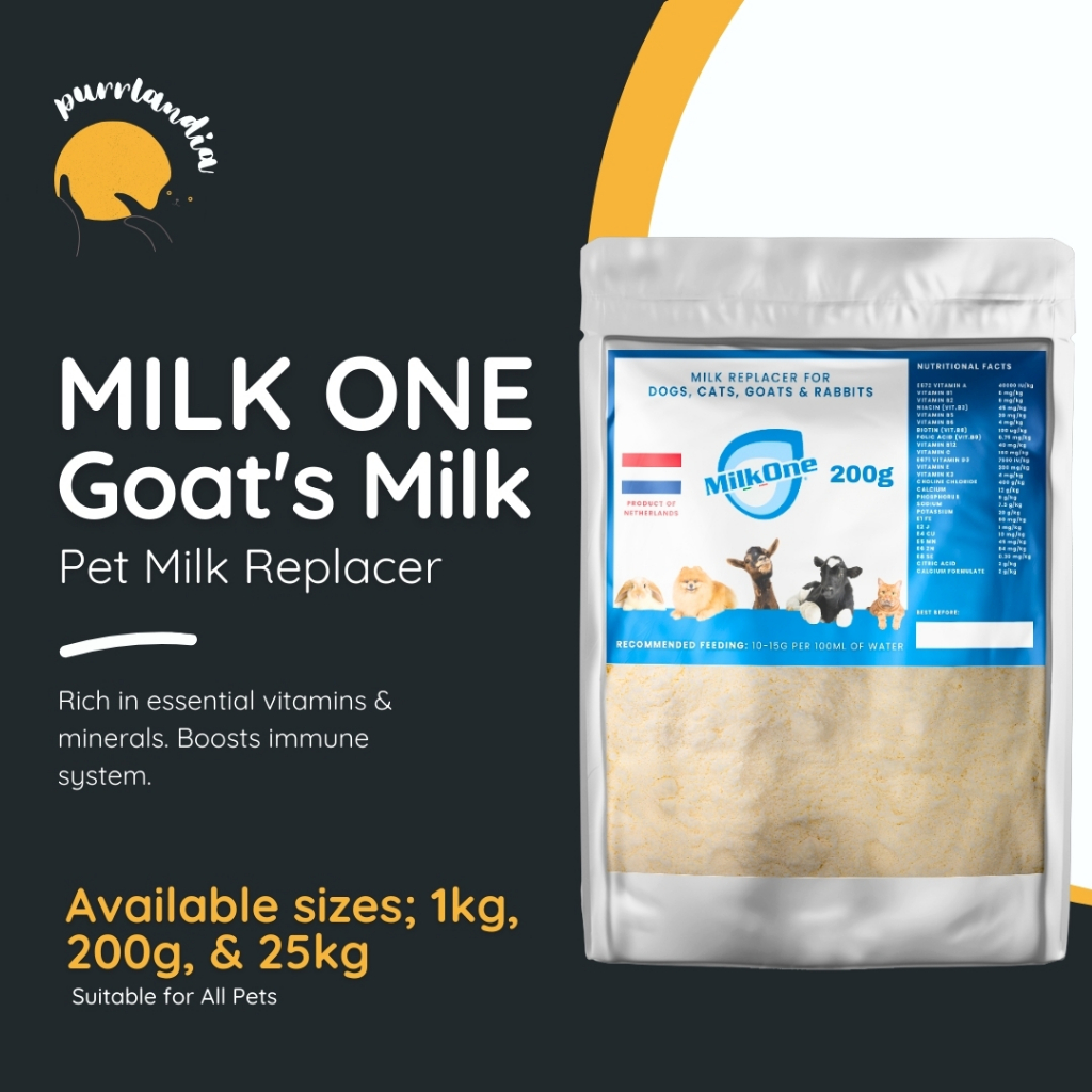 Milk One Goat's Milk Replacer Powder 200g for Dogs Puppies Cats kittens ...