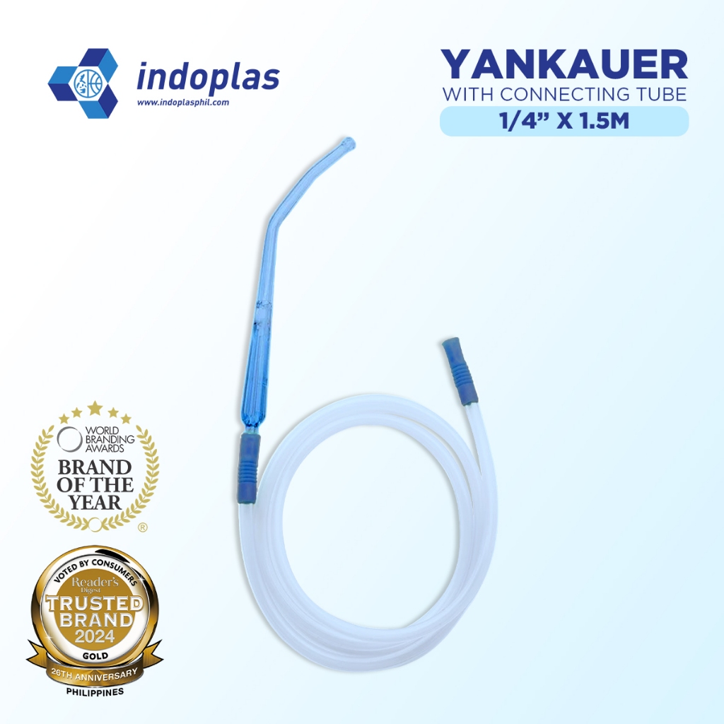 Indoplas Yankauer Handle with Connecting Tube 1/4 x 1.5m - 1 Piece ...