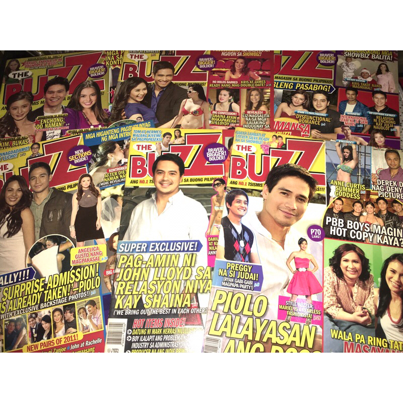 Vintage The Buzz Showbiz Magazines Collectibles Ft. Piolo Pascual Sarah ...