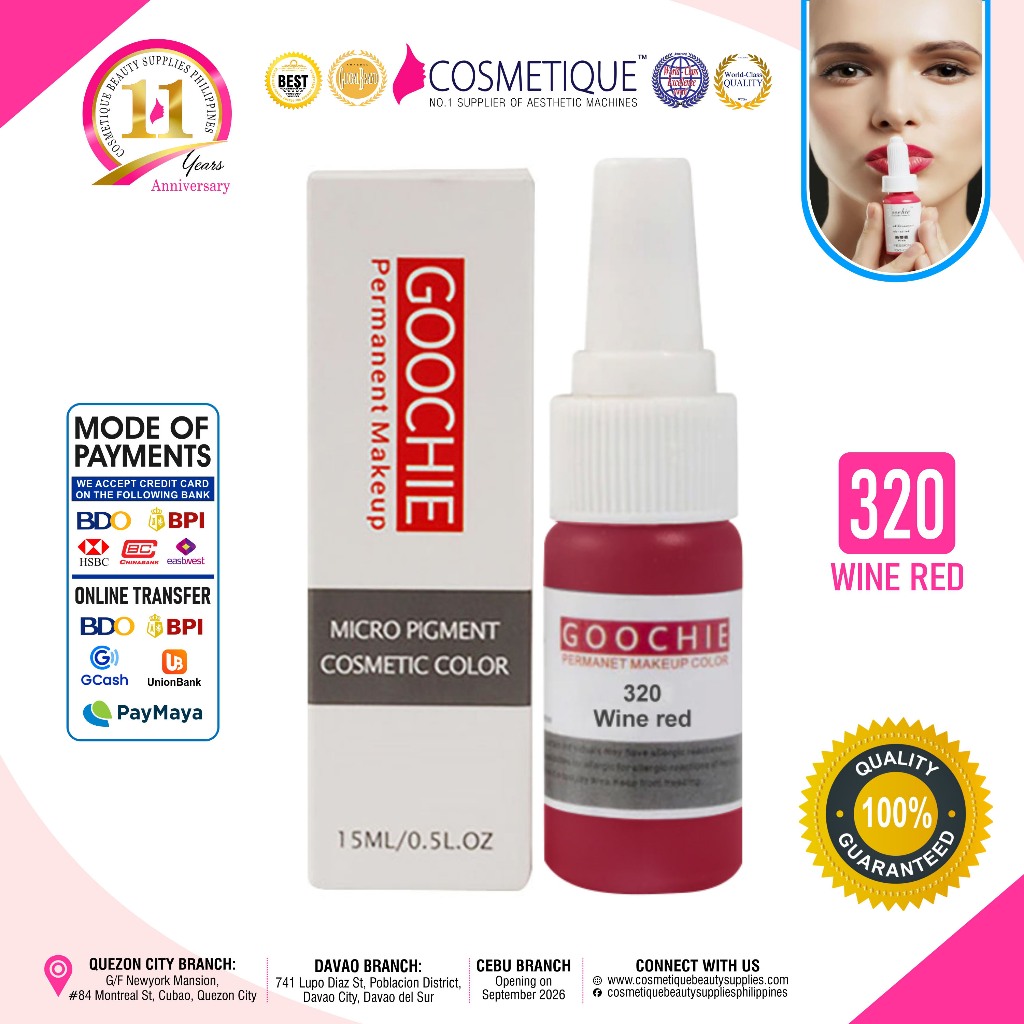 GOOCHIE 320 WINE RED 15ML LIP PIGMENT | Shopee Philippines