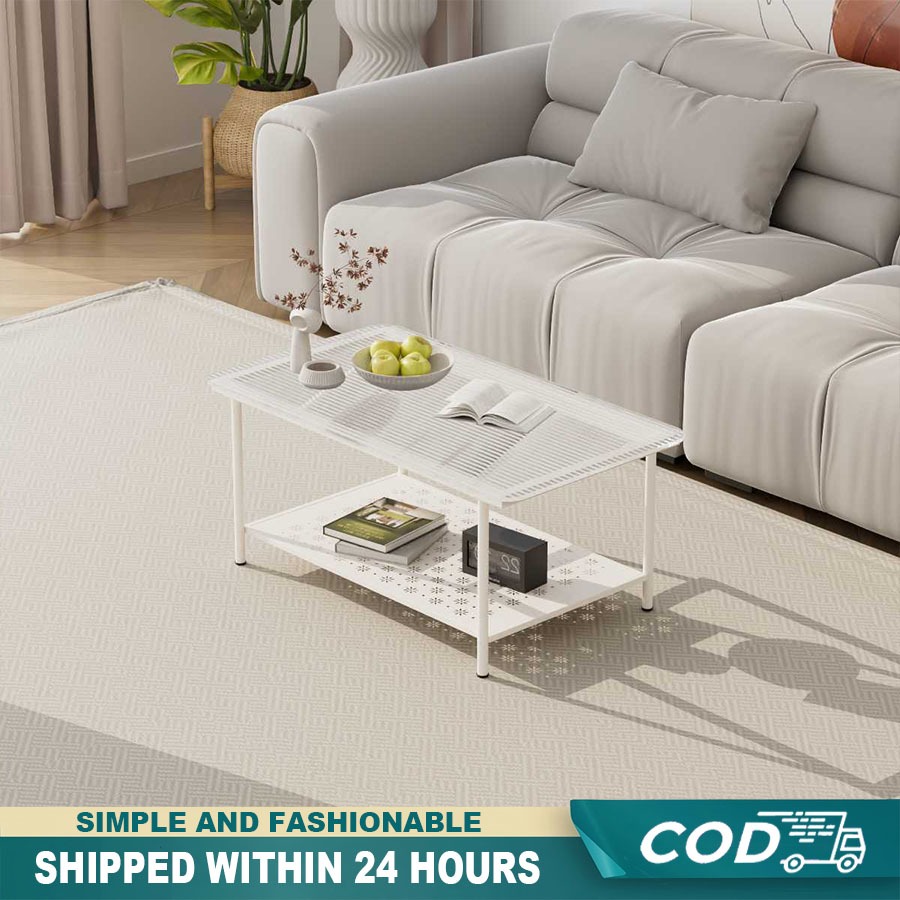 European double glass table living room coffee table bedroom storage ...