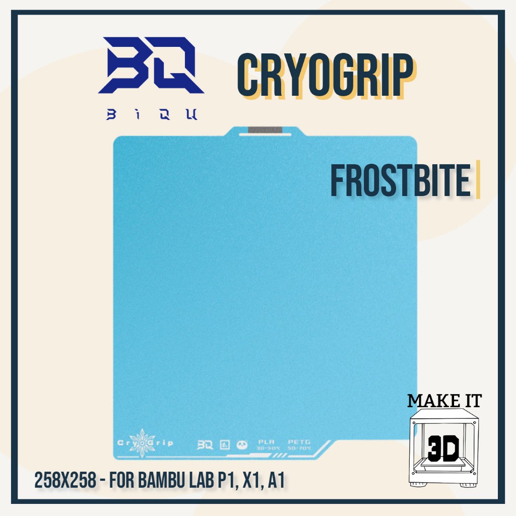 BIQU Panda Build plate CryoGrip Pro Glacier Frostbite for Bambu Lab, Voron, Kobra 3D printer ...