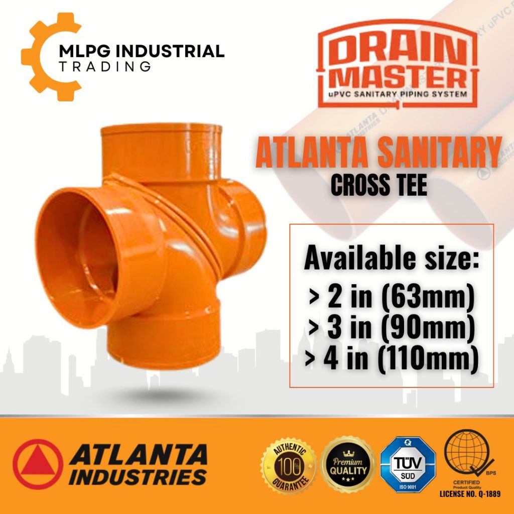 ATLANTA uPVC SANITARY CROSS TEE | 2", 3" 4" inches (PER PCS) | Shopee ...