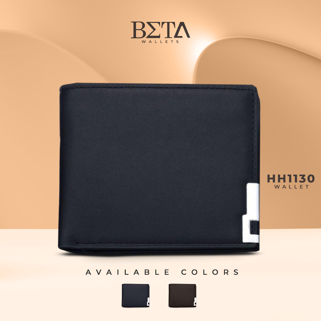 BETA Wallet For Men Classic Business PU Leather Plain HH1130 | Shopee ...